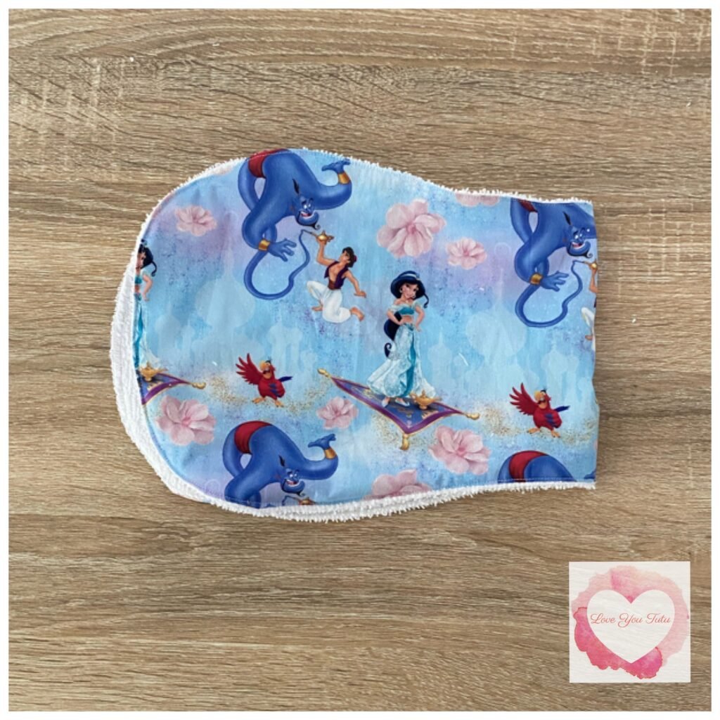 Princess Jasmine burp cloth - AUSSIEMADEHUB